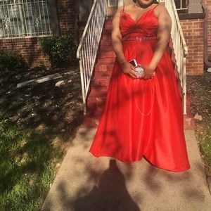 Rachel allen | Dresses | Red Plus Size Prom Dress | Poshmark
